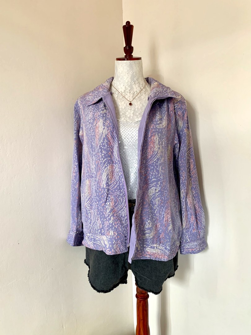 Purple Reversible Jacket on Carousell