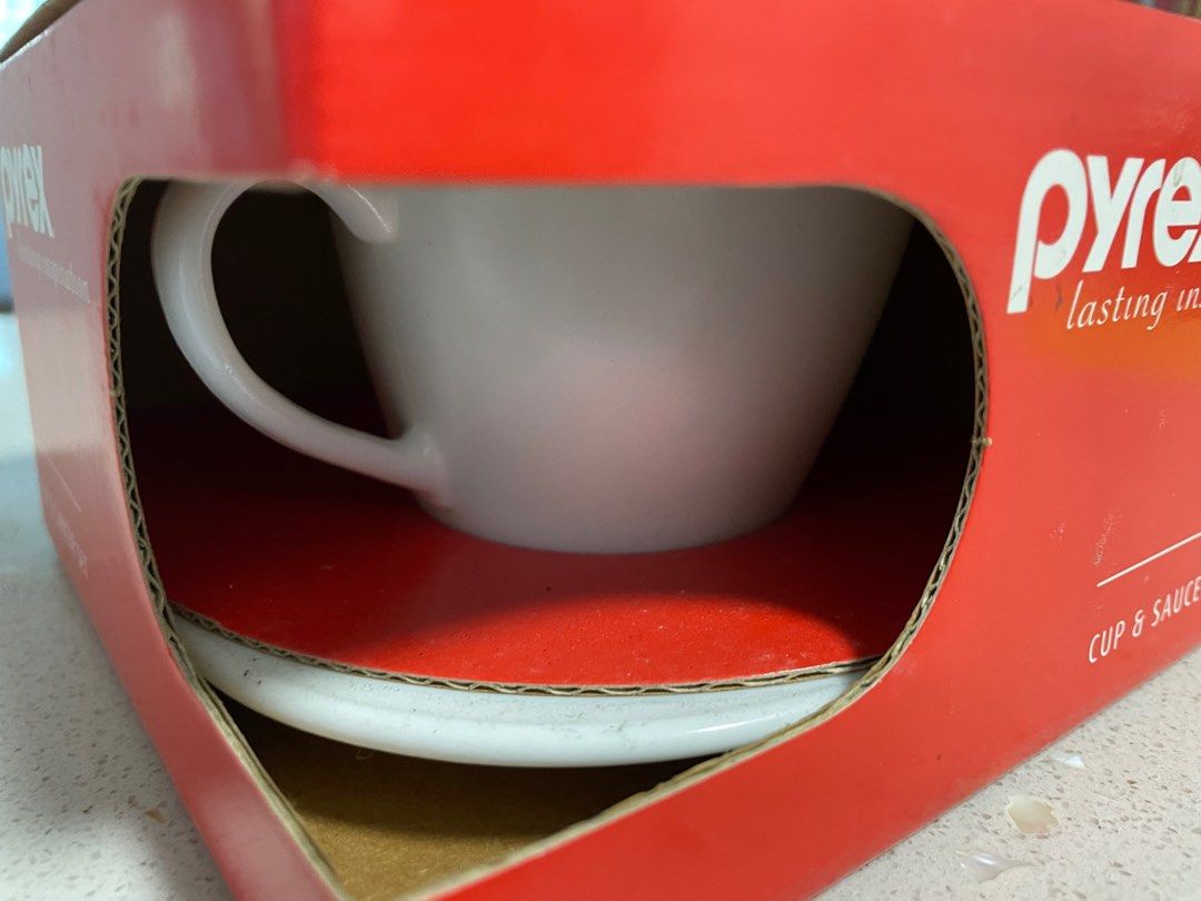 Pyrex Cup and Saucer Set, Furniture & Home Living, Kitchenware ...