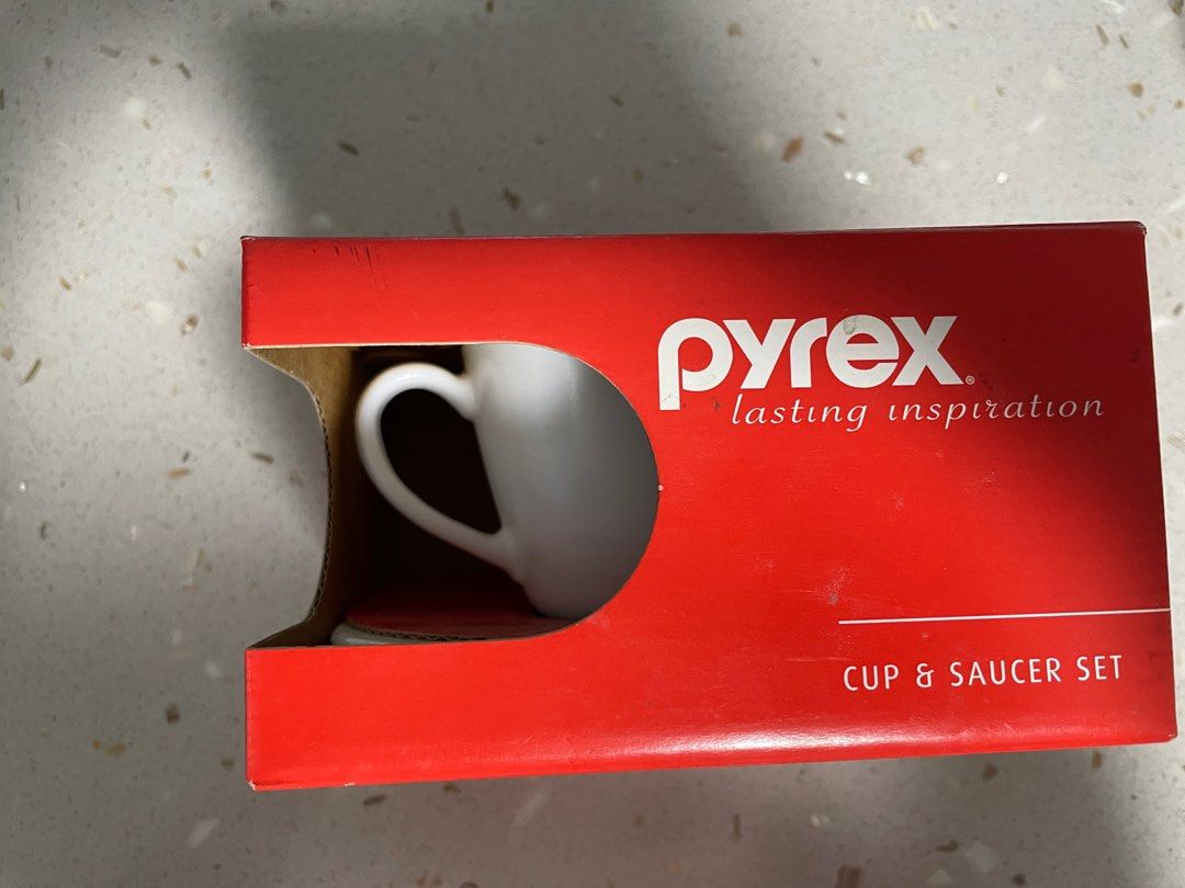 Pyrex Cup and Saucer Set, Furniture & Home Living, Kitchenware ...