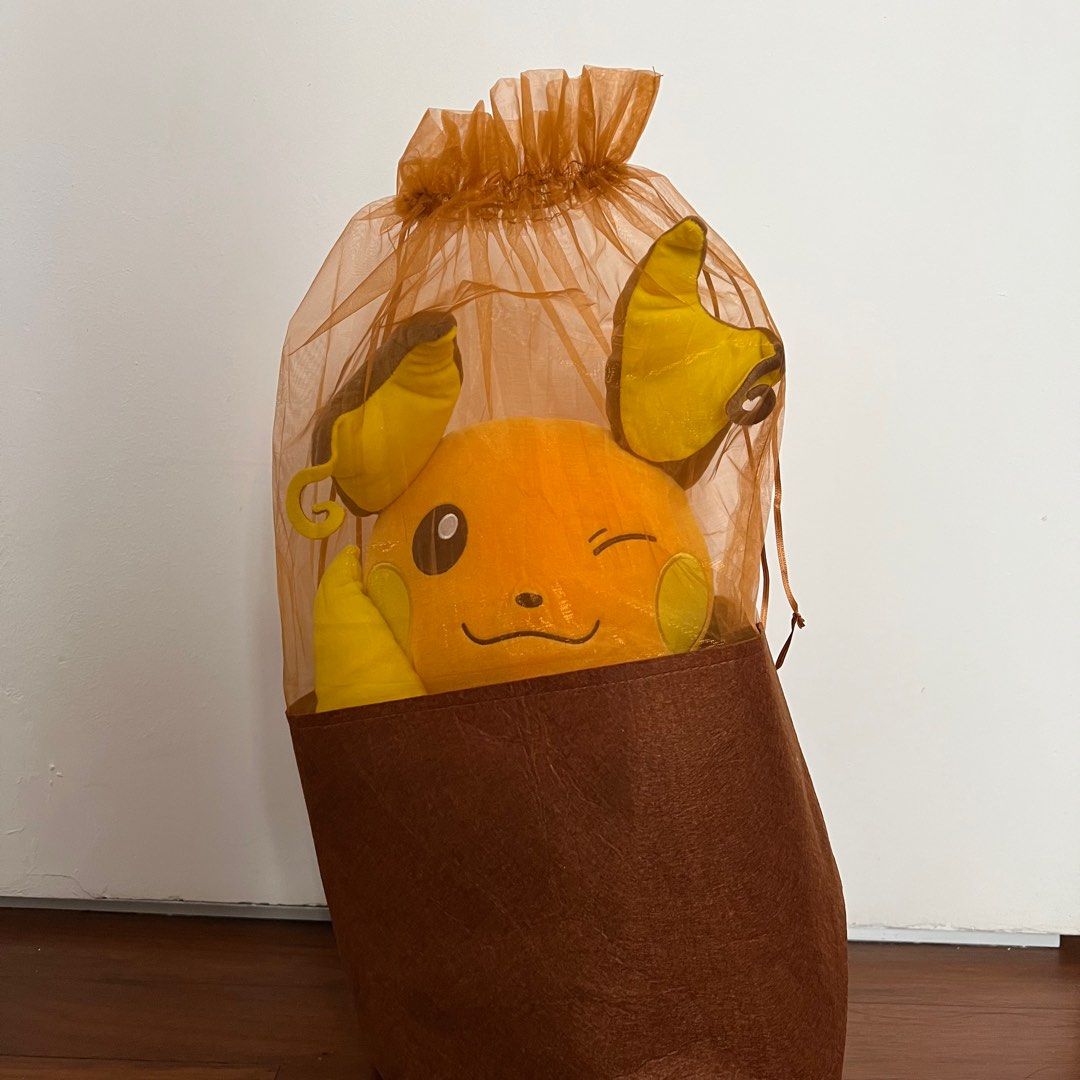 Raichu Pokemon Plushie with Gift Wrapping, Hobbies & Toys, Toys & Games ...