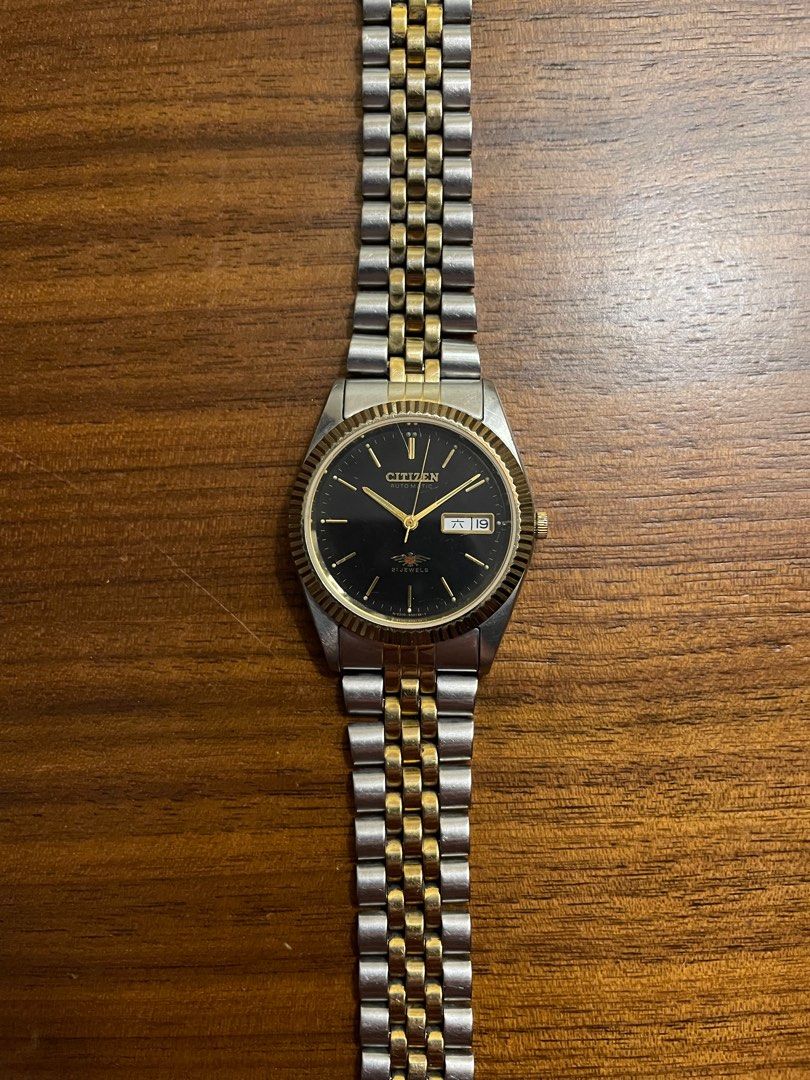 Rare “Citizen Datejust” Citizen Eagle 7 JDM Black Dial Two Tone ...