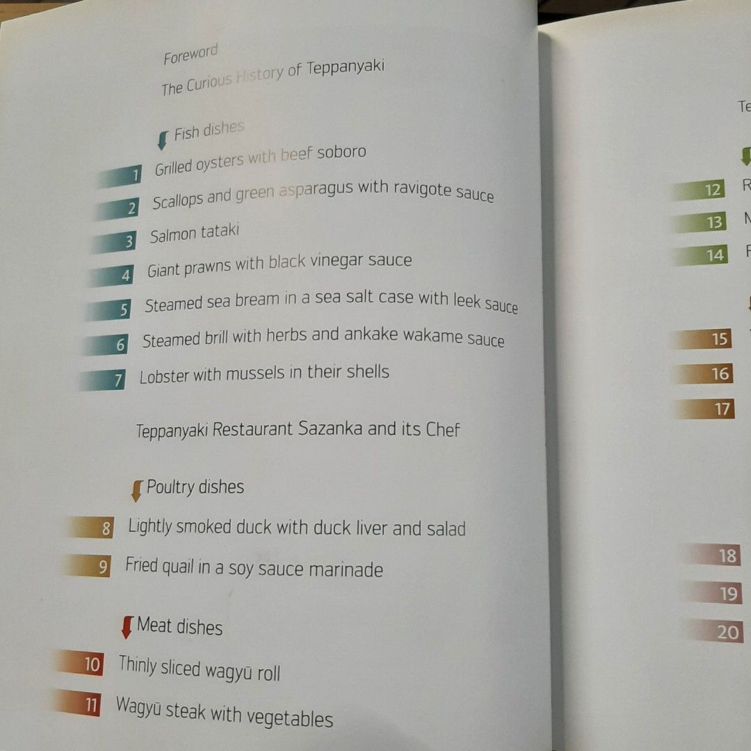 Recipe Cook Book: Sazanka Refined Teppanyaki Cuisine, Hobbies & Toys ...