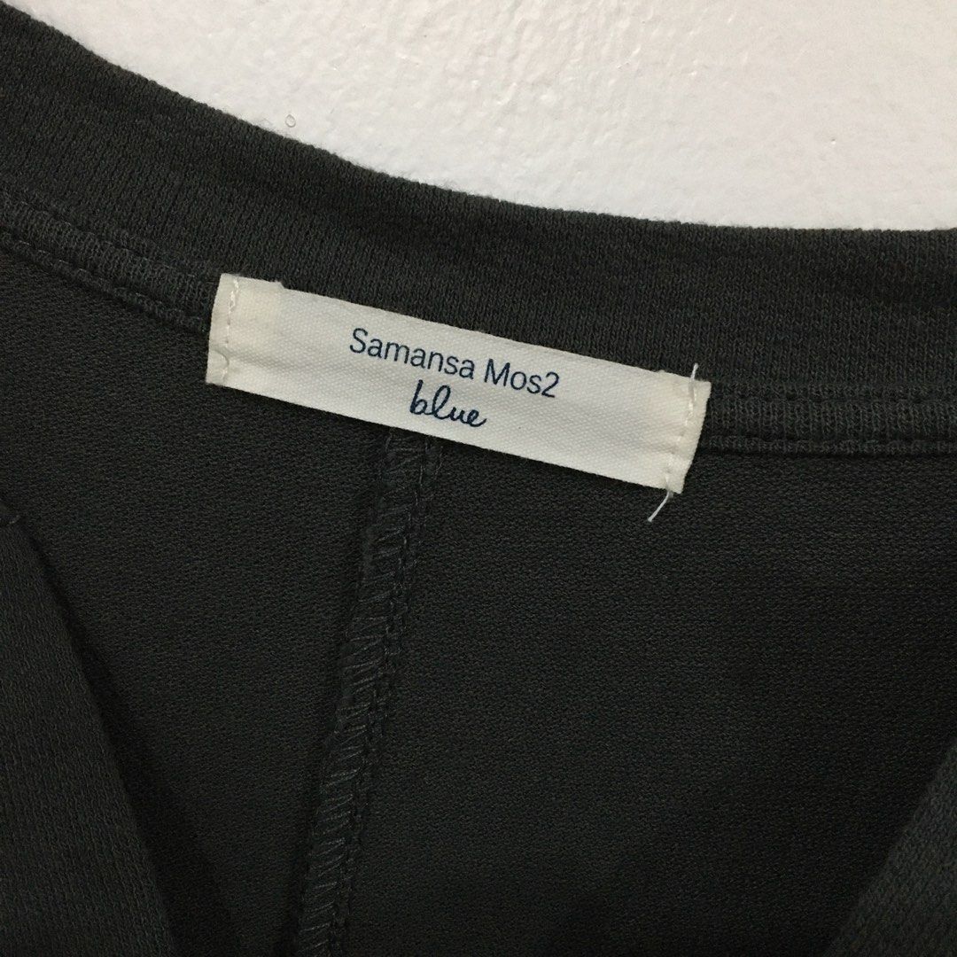 Samansa Mos2 Blue Japan Organic Cotton Casual Wide Dress on Carousell