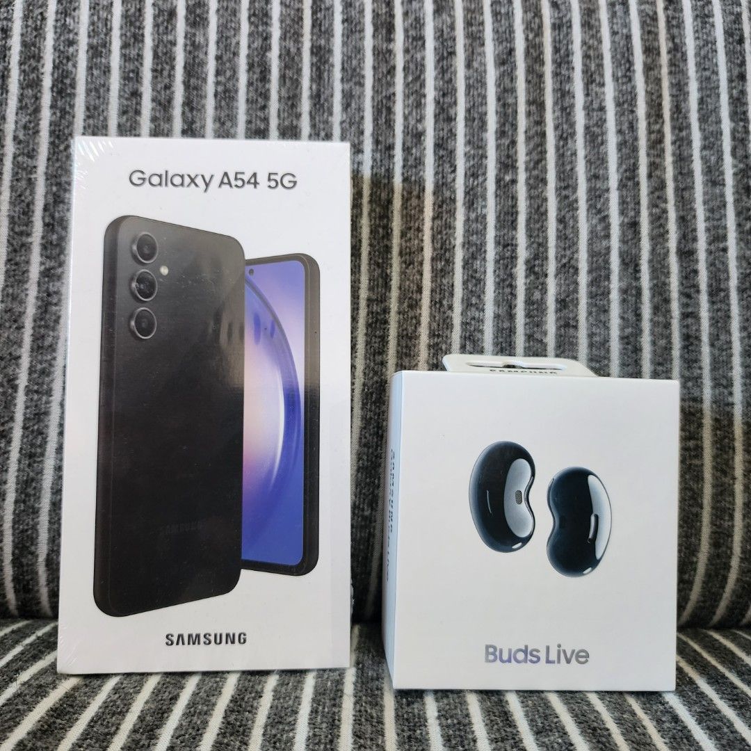 Samsung Galaxy A54 5G Black + Earbuds Live Black Brand New Sealed Local ...