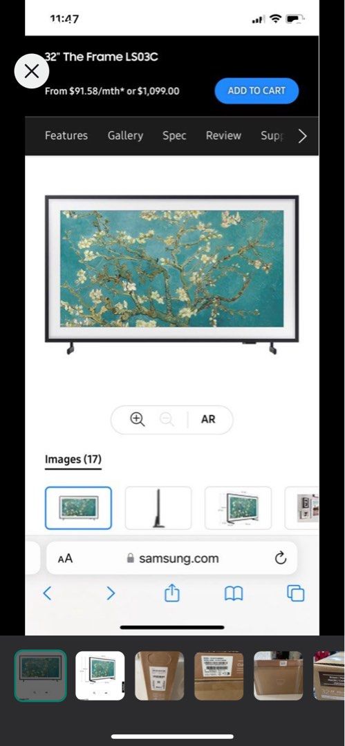 Samsung qled frame tv 32 inch, TV & Home Appliances, TV & Entertainment ...