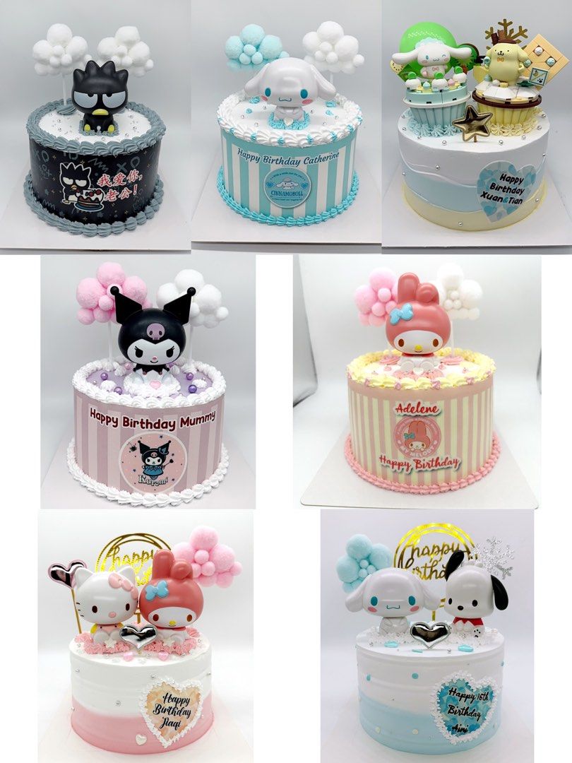 Sanrio Cinnamoroll Cake 6 inch, Food & Drinks, Homemade Bakes on Carousell