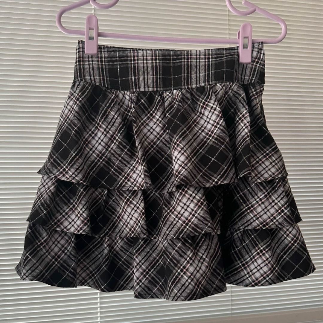 Shugo Chara! Y2K Layered Plaid Mini Skirt | Kawaii Visual Kei Japanese ...