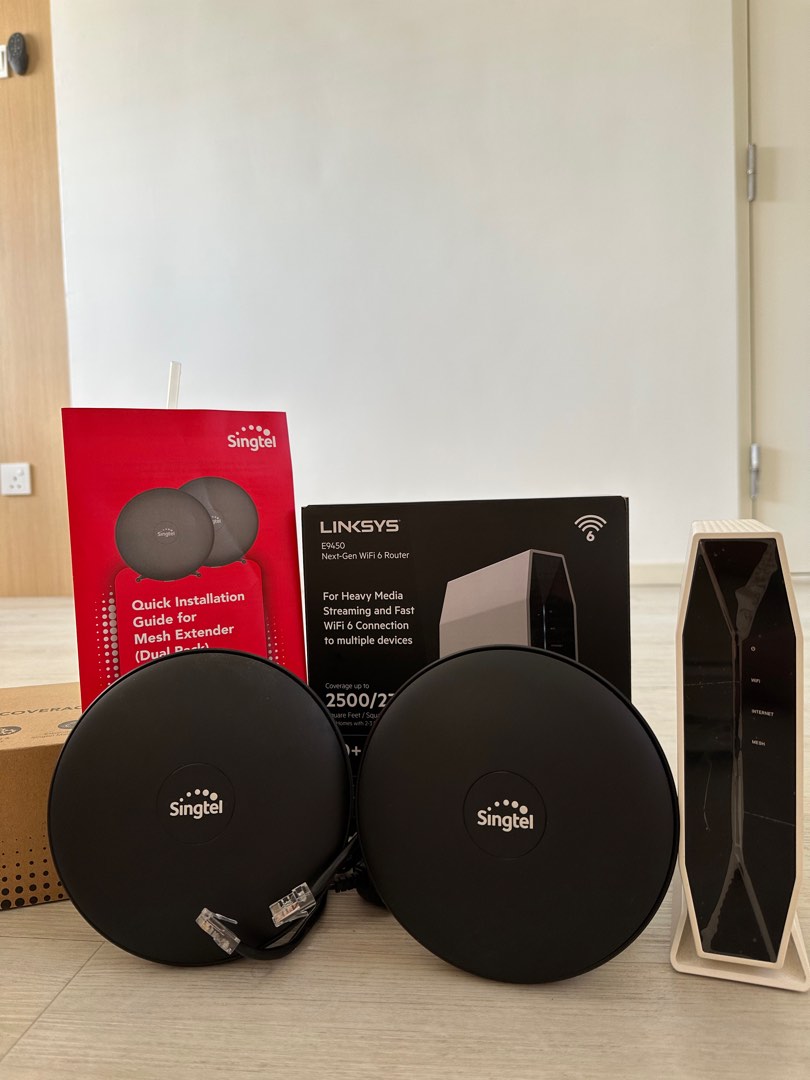 Singtel Wifi 5 + Linksys Wifi 6 Router, Computers & Tech, Parts ...