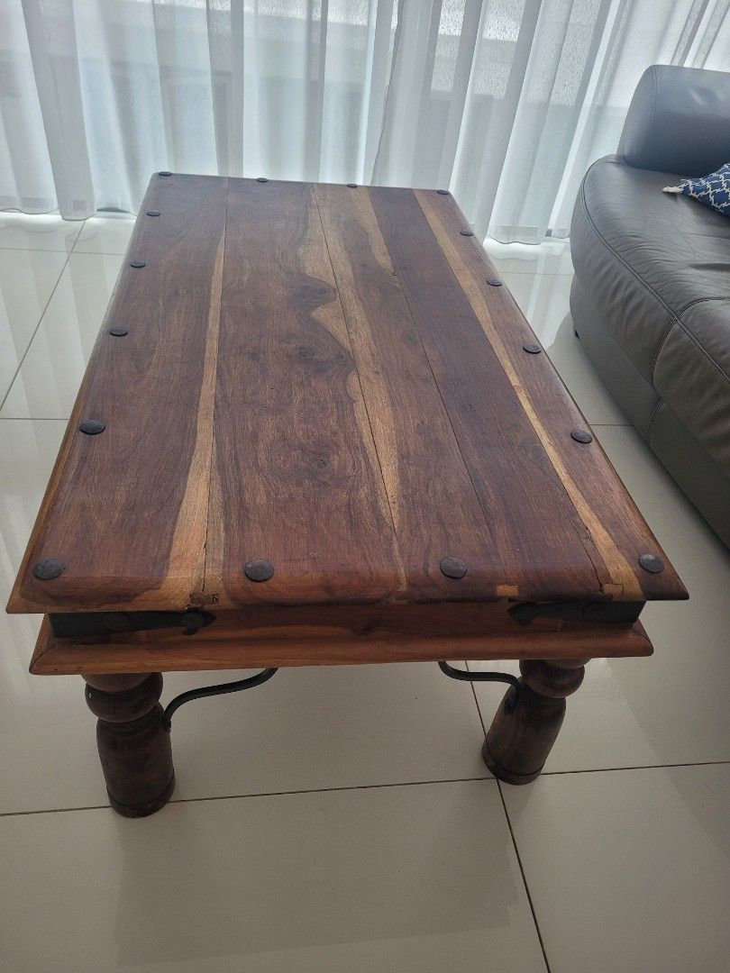Solid Hardwood Coffee Tabke, Furniture & Home Living, Furniture, Tables ...