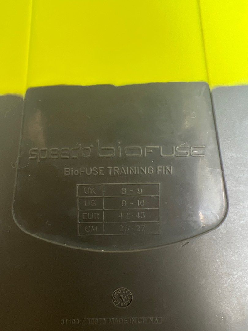 Speedo Biofuse Training fins, Sports Equipment, Sports & Games, Water ...