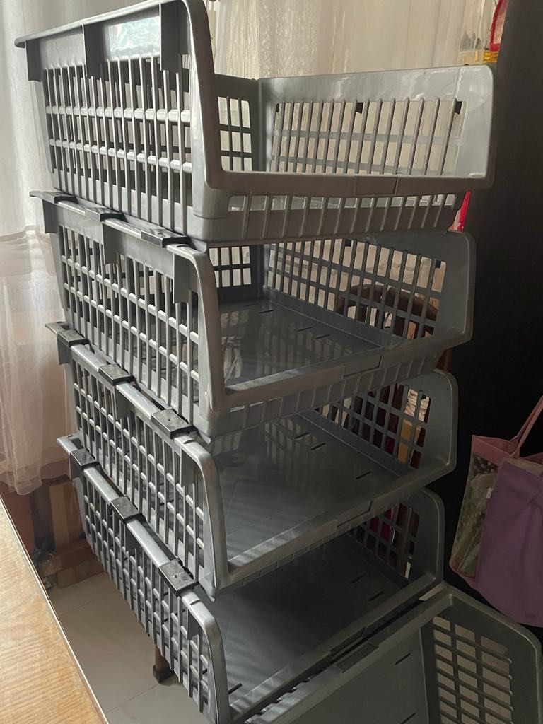 Large Stackable space basket organiser , Furniture & Home Living, Home ...