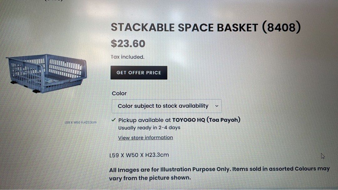 Large Stackable space basket organiser , Furniture & Home Living, Home ...