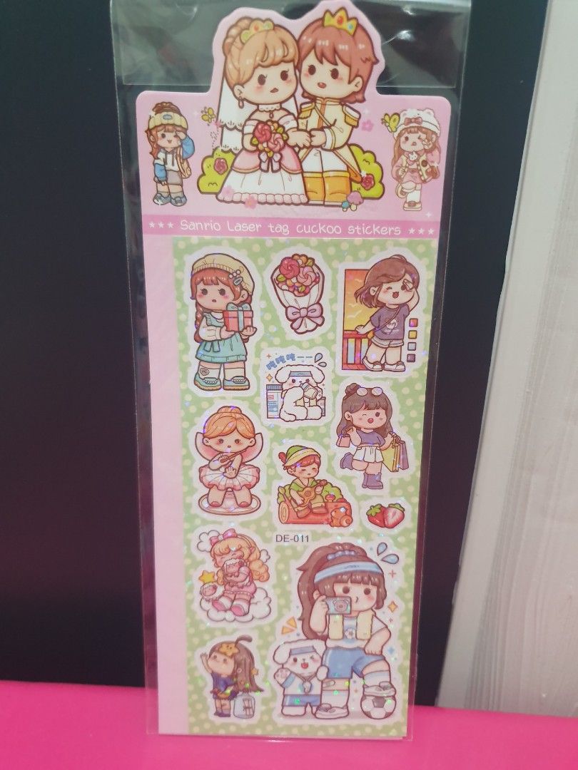 Sticker hologram cewek gemoy 05, Buku & Alat Tulis, Alat Tulis di Carousell