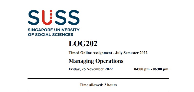 SUSS LOG202 TOA/GBA/TMA/NOTES, Hobbies & Toys, Books & Magazines ...