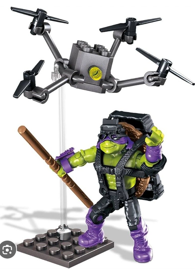 Teenage Mutant Ninja Turtles TMNT Mega Bloks Donnie Drone Pursuit ...