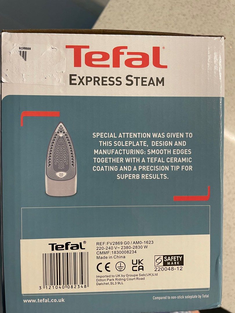 Tefal Steam Iron FV2869, TV & Home Appliances, Irons & Steamers on ...