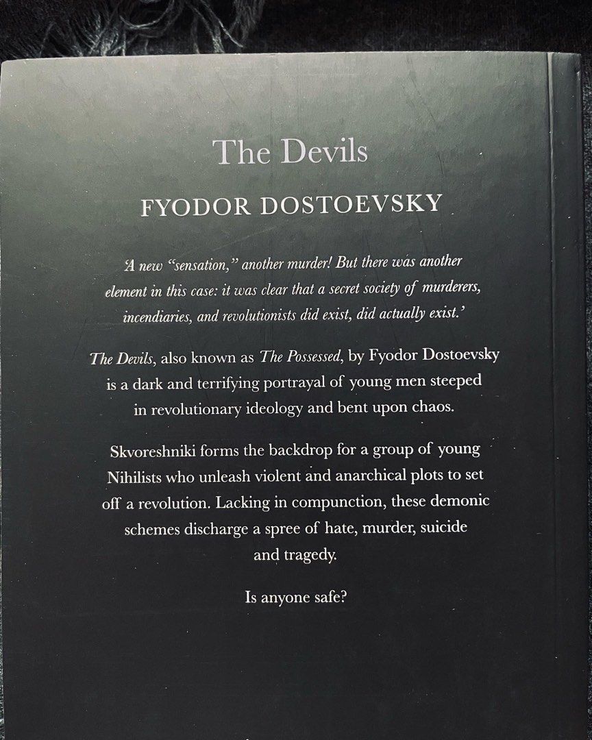 The Devils By Fyodor Dostoyevsky, Hobbies & Toys, Books & Magazines ...
