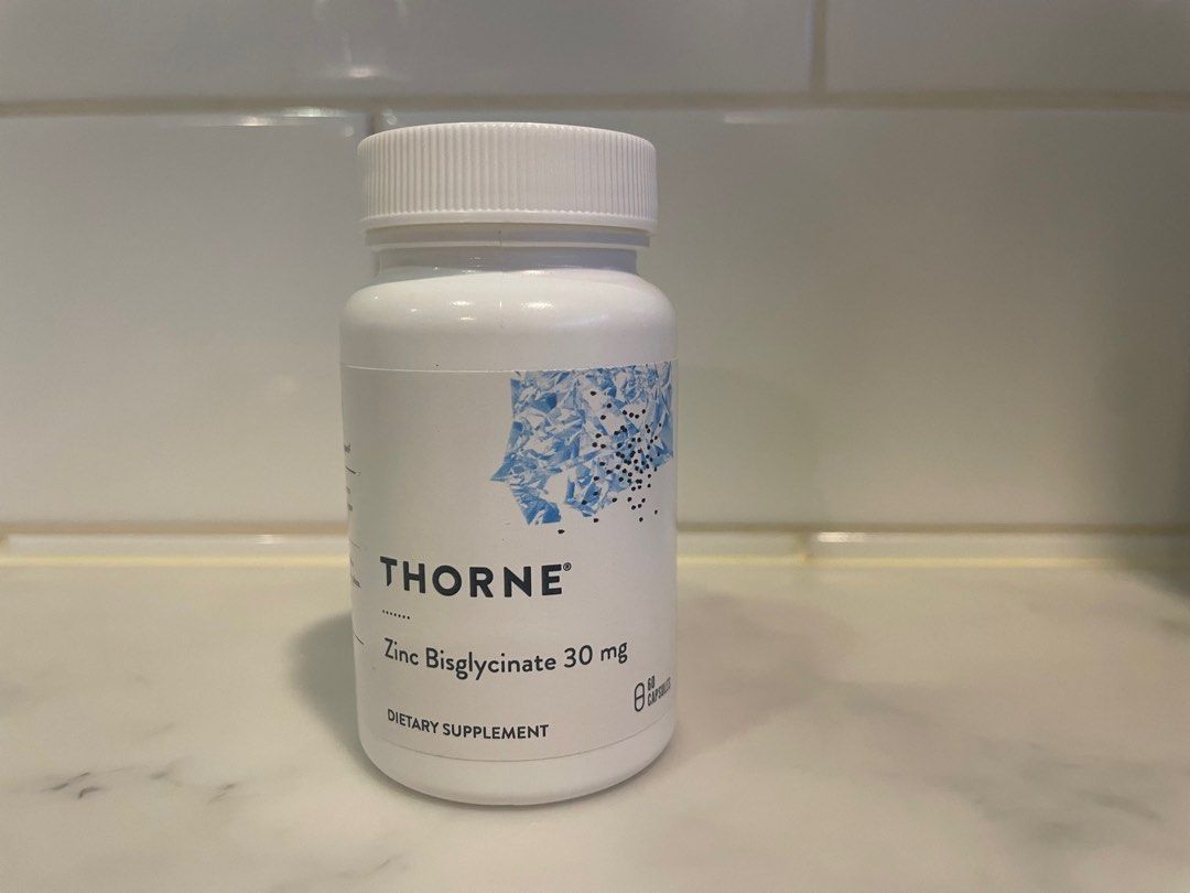 Thorne Zinc Bisglycinate 30mg. Approx 36 tablets left, Health ...