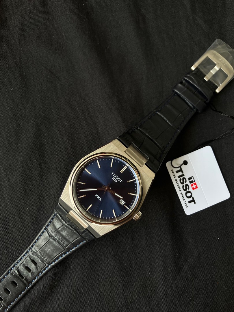 Tissot PRX Blue Leather Strap on Carousell