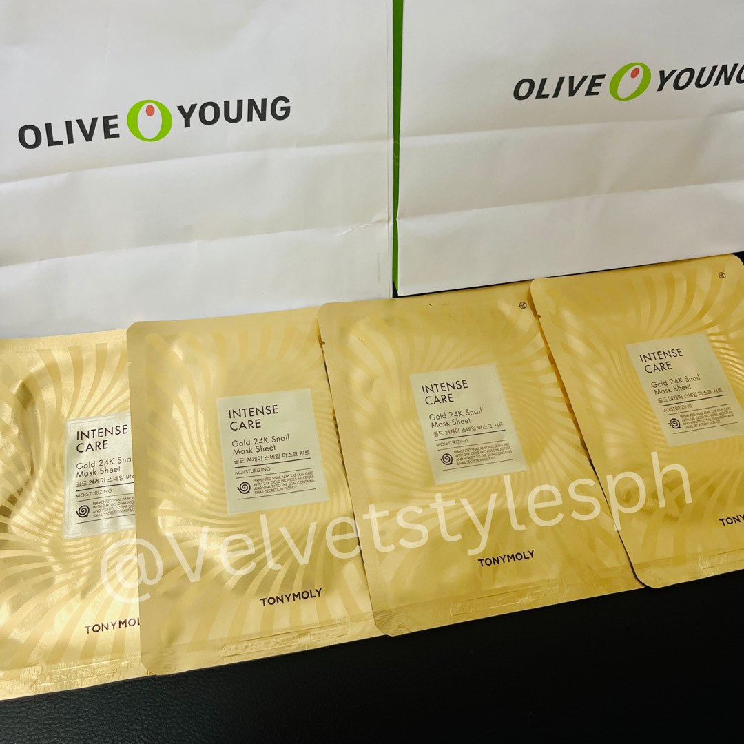Tony Moly Intense Care Gold 24k Snail Mask Sheet on Carousell