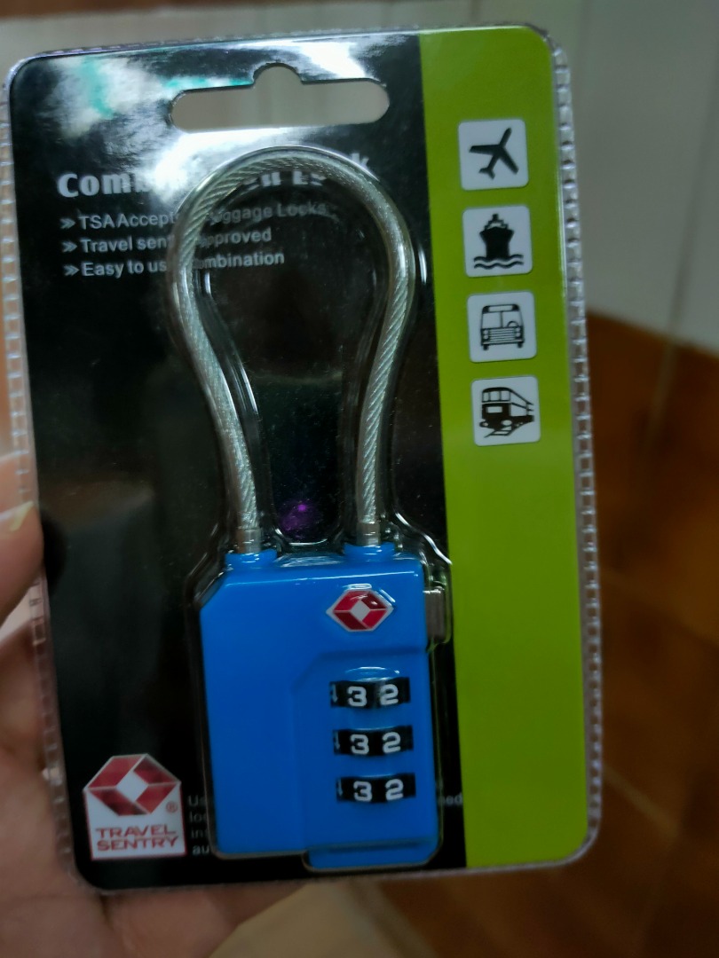TSA lock, new package, wire rope closure for bags backpacks luggage ...