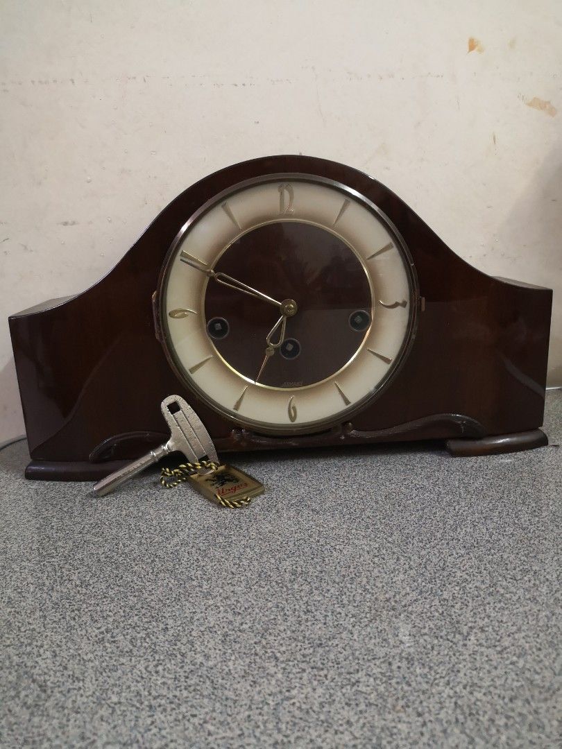 Vintage Germany Hermle Mantel Clock, Furniture & Home Living, Home ...