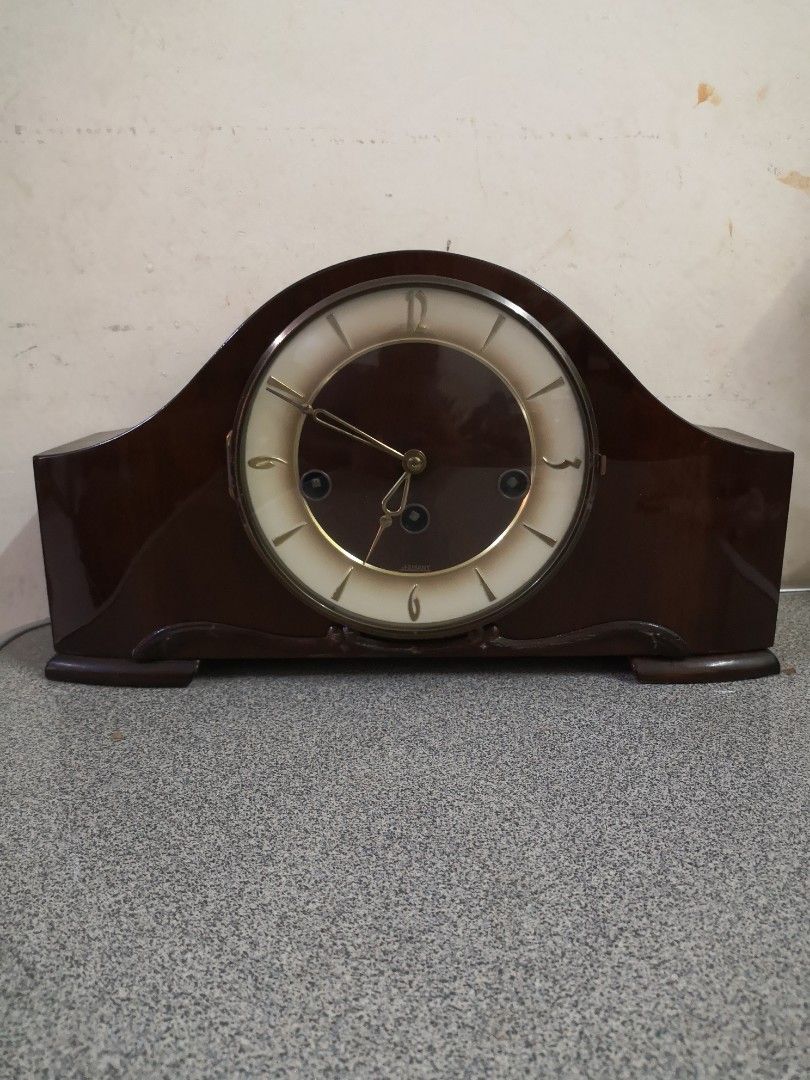 Vintage Germany Hermle Mantel Clock, Furniture & Home Living, Home ...
