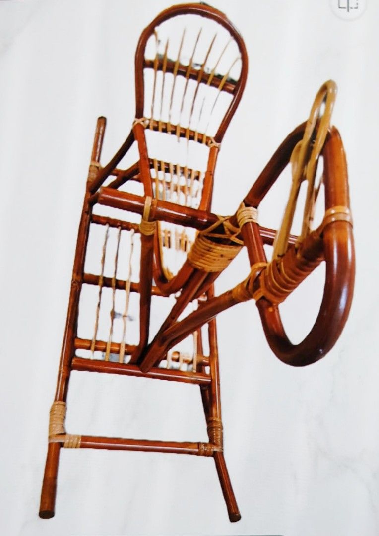 Vintage Ratten Horse Rocking Chair, Furniture & Home Living, Furniture ...