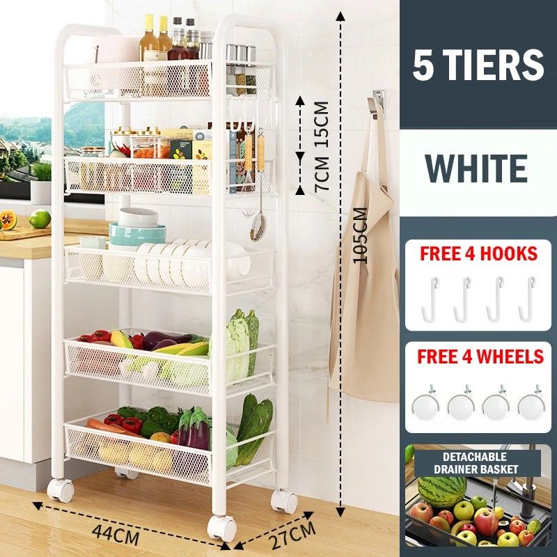White Storage Rack, Furniture & Home Living, Furniture, Shelves ...
