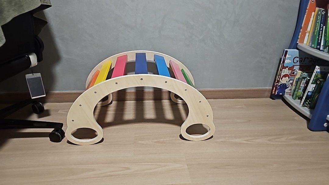 Wooden Rainbow Rocker Balancing Board, Babies & Kids, Baby Nursery ...