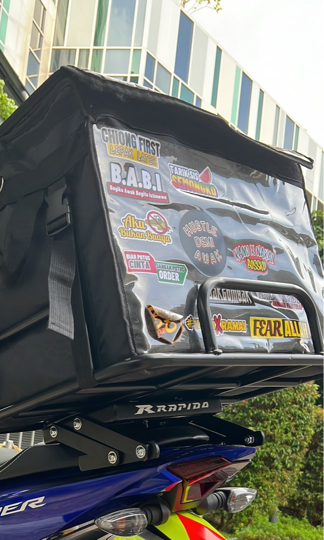 Y15zr Sniper Rapido rack with bracket for thermal size 62l, Motorcycles ...