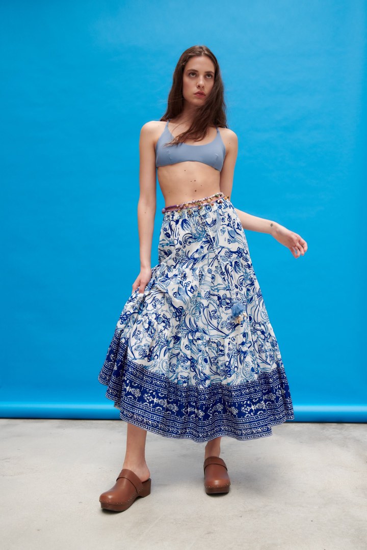 tiered maxi skirt zara