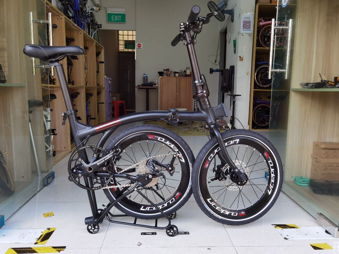 Matte Black Leggero 20 inch Tri-fold, Sora Dream Spec, trifold bike ...