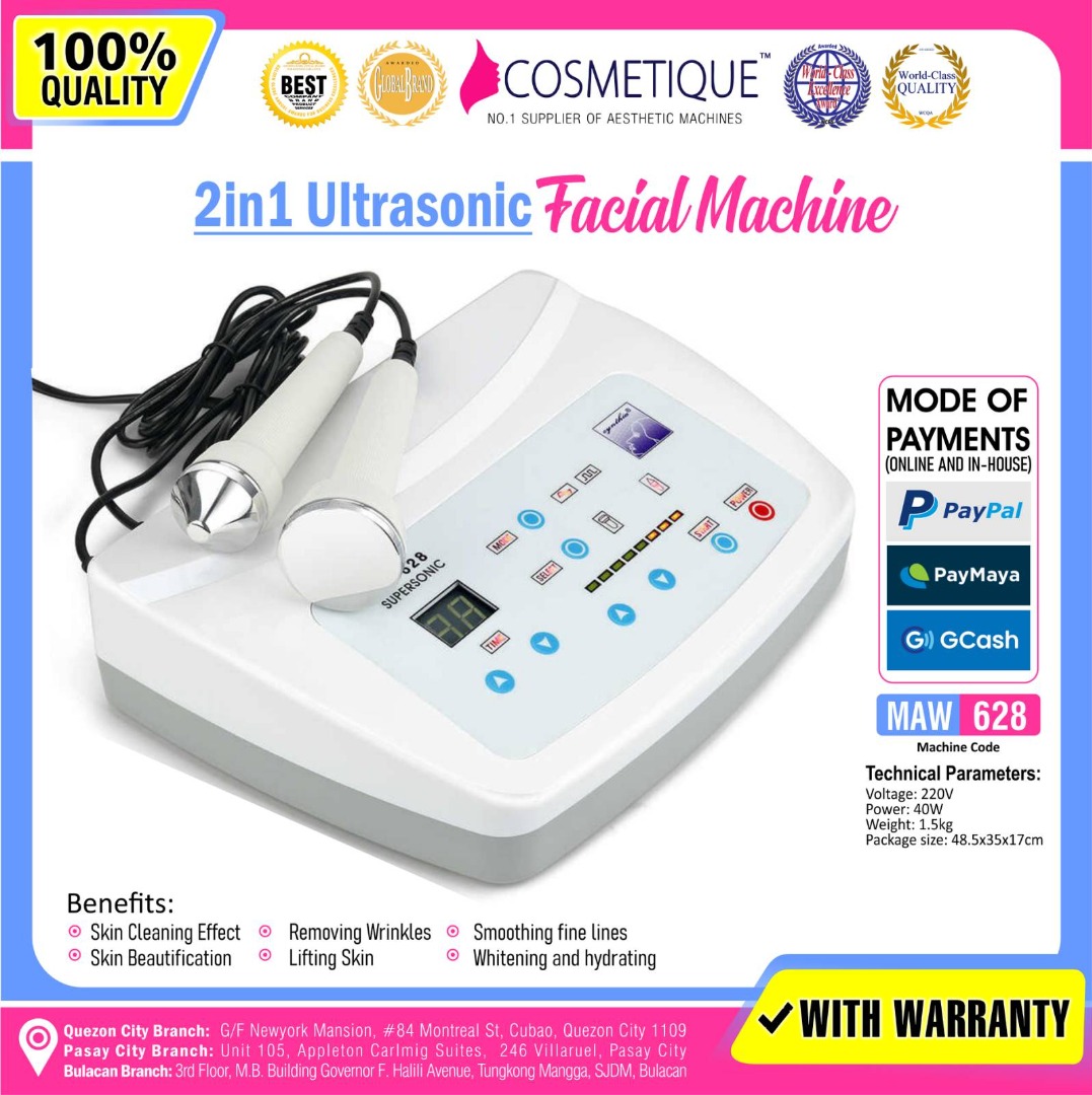 2in1 Ultrasonic Facial Machine, Beauty & Personal Care, Face, Face Care ...