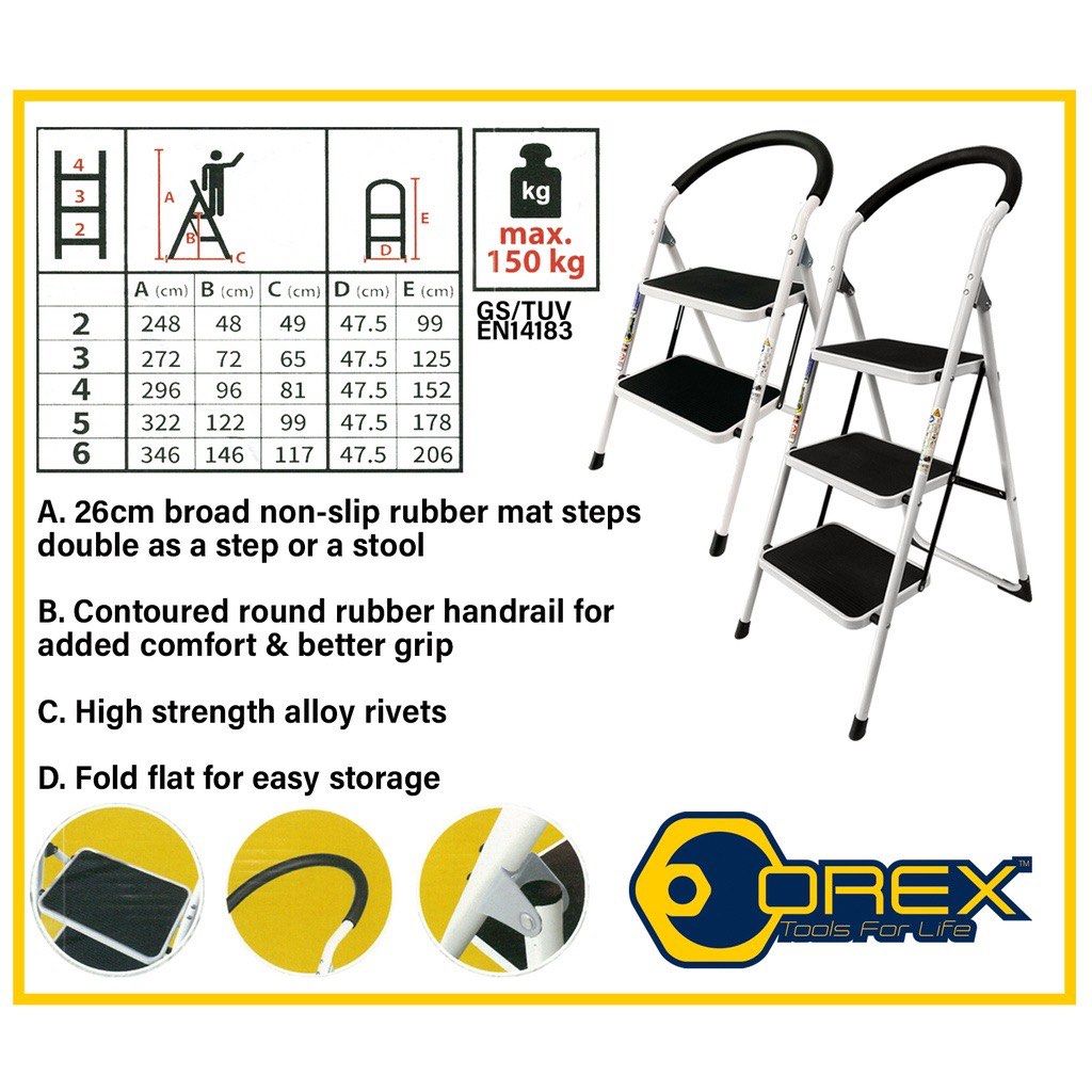 OREX Step Ladder (Family Type) Home Usage - Singapore Local Stock ...