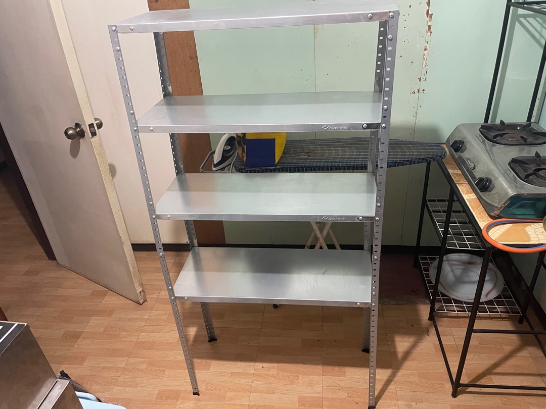 Silver 4 Layers Steel Rack‼️ on Carousell