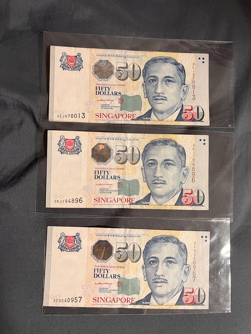 $50 Singapore Notes LHL Signature, Hobbies & Toys, Memorabilia ...