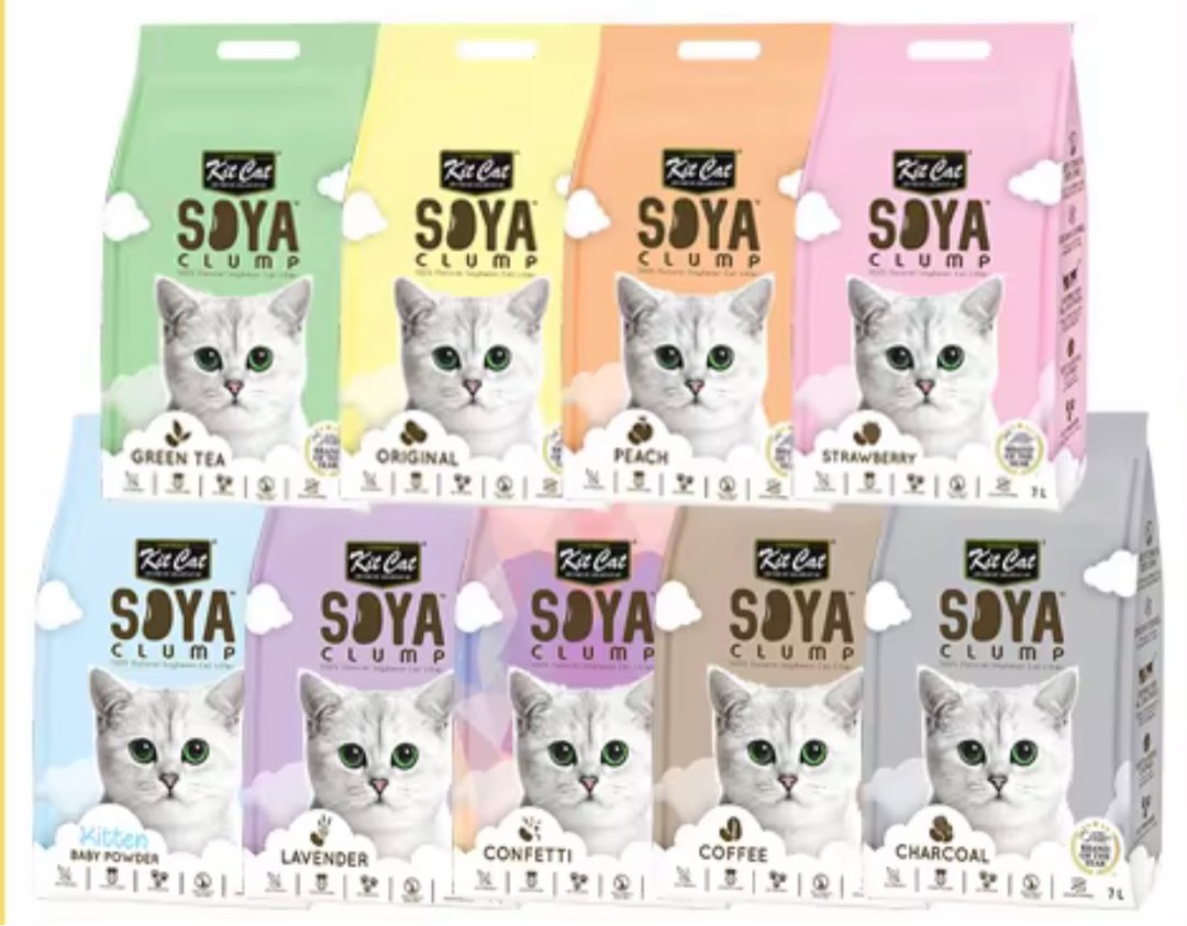 [9 Flavours] Kit Cat Tofu Soya Cat Litter, Pet Supplies, Health ...