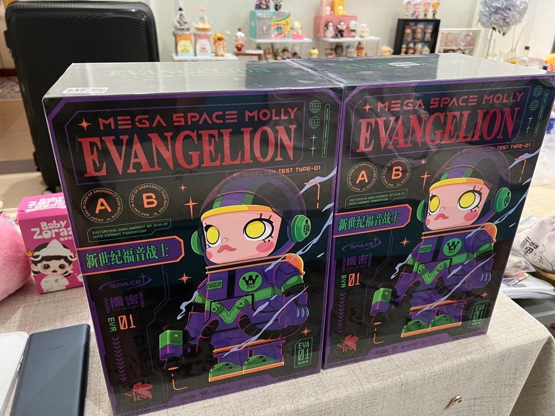 現貨發售 eva 400% 1000% 泡泡瑪特 pop mart eva molly mega space 400% eva 新世紀福音戰士 ...