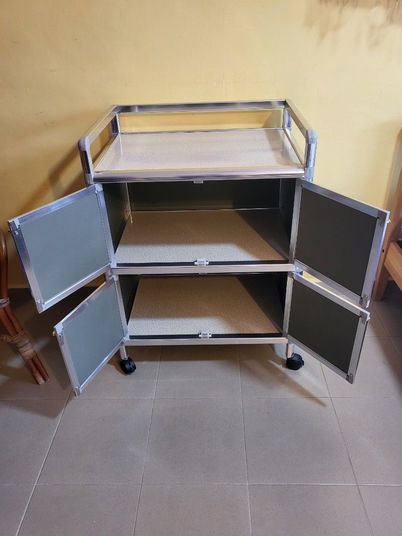 Alumimium rack with wheels, Furniture & Home Living, Furniture, Shelves ...