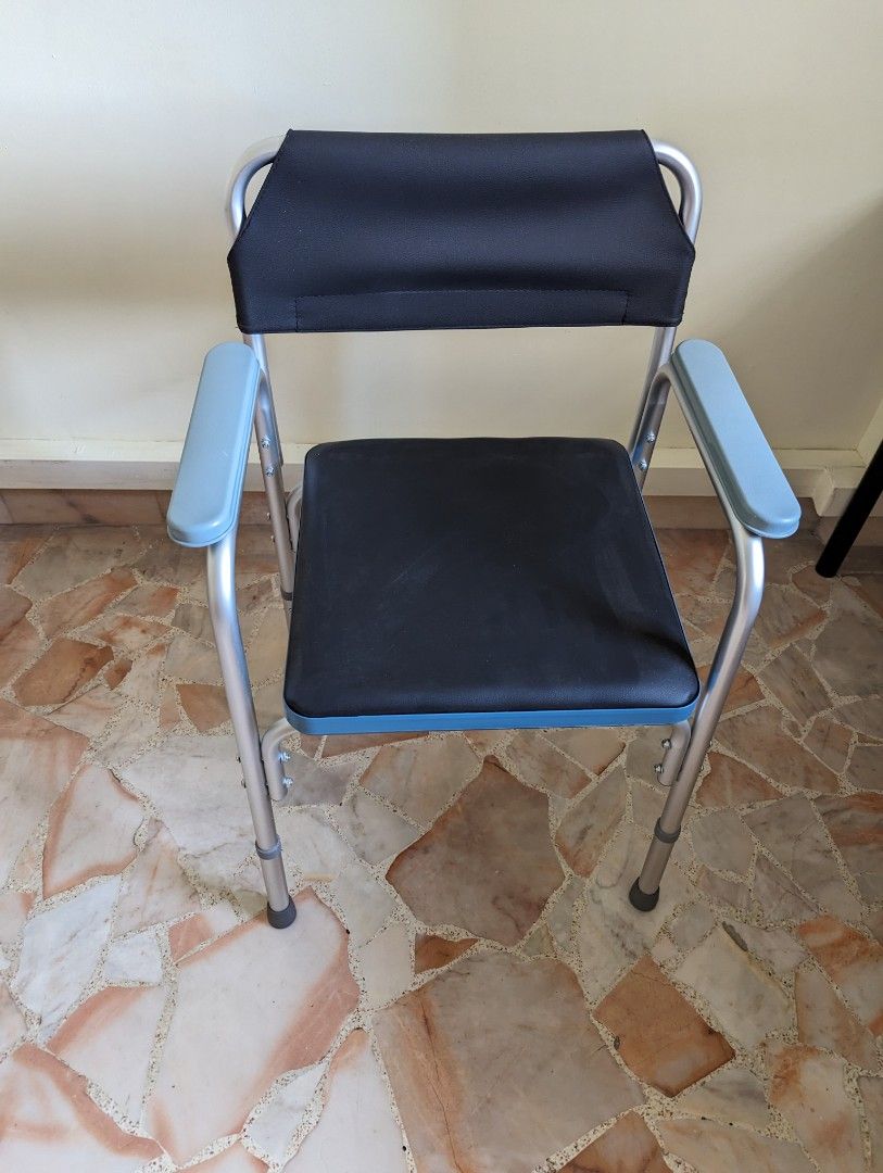 Aluminum Stationary Toilet Commode Chair with PVC seat cushion, Health ...