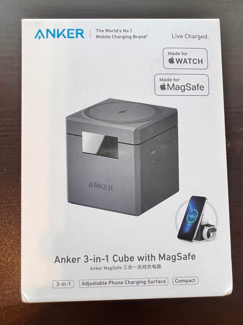 Anker 3-in-1 Cube with Magsafe, Computers & Tech, Parts & Accessories ...
