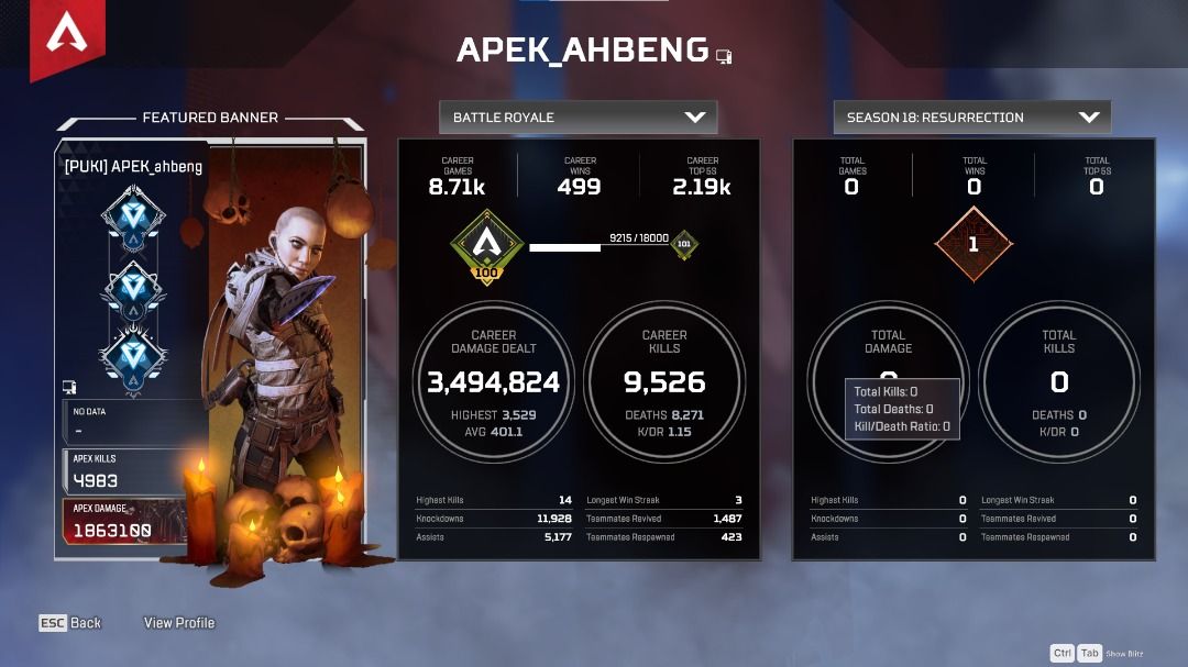 Apex Legenda account level 600, Video Gaming, Video Games, Others on ...