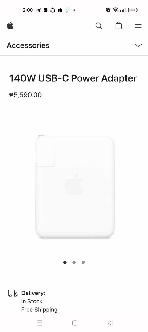APPLE ADAPTER 140W USB-C SEALED‼️ on Carousell