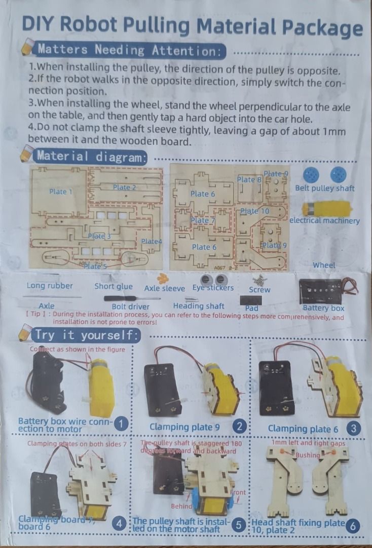 Automata World Pull Cart Robotic DIY Kit, STEAM DIY Kit, Children Party ...