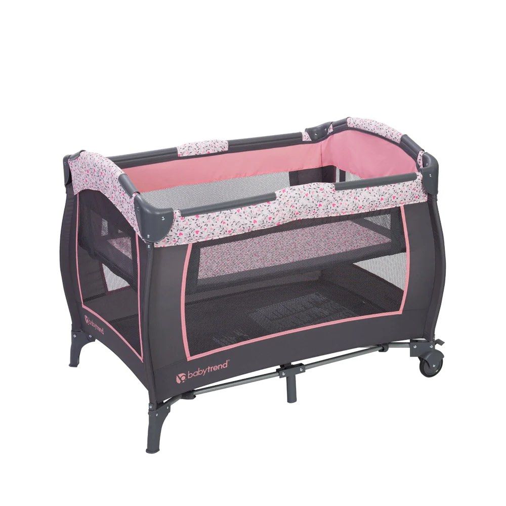 Baby Trend Trend-E Nursery Center - April Pink Babycot Playpen, Babies ...