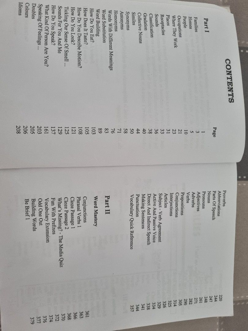 Basic Students Vocalbulary, Hobbies & Toys, Books & Magazines ...