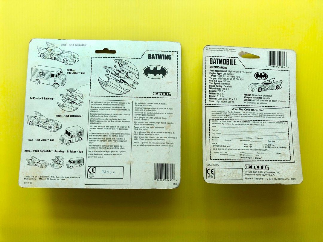 Batmobile & Bat Wing Die-cast, Hobbies & Toys, Toys & Games on Carousell
