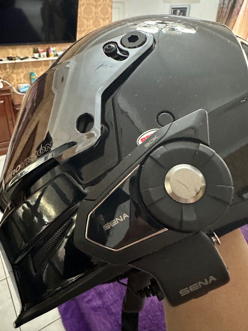 BELL Eliminator FULL FACE helmet with intercom, Motor di Carousell