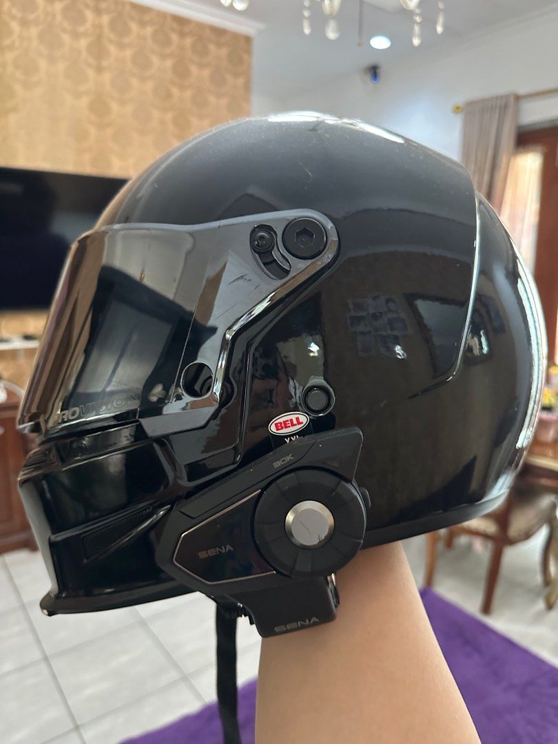 BELL Eliminator FULL FACE helmet with intercom, Motor di Carousell